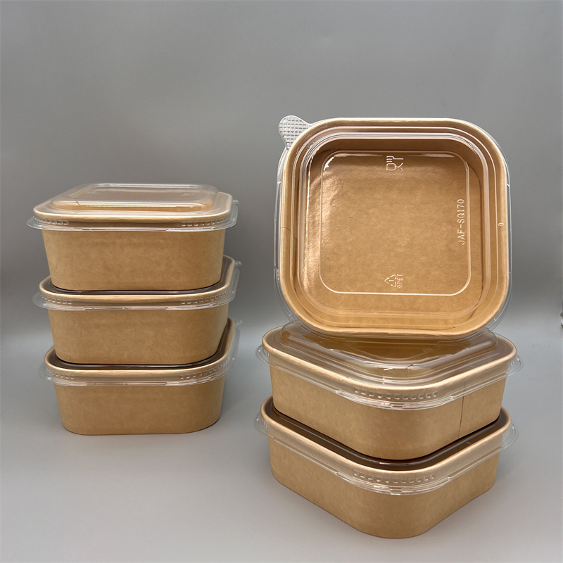 1300ml Kraft Paper Square Fast Food Box | Disposable Container
