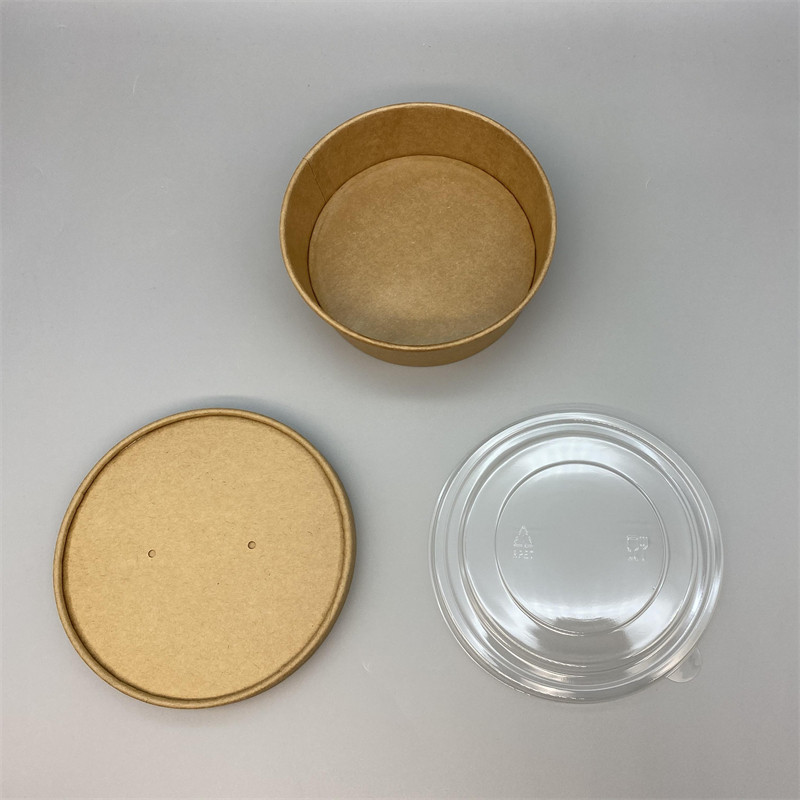 1090ml Take-Out Kraft Salad Bowl with Lid | Paper Container