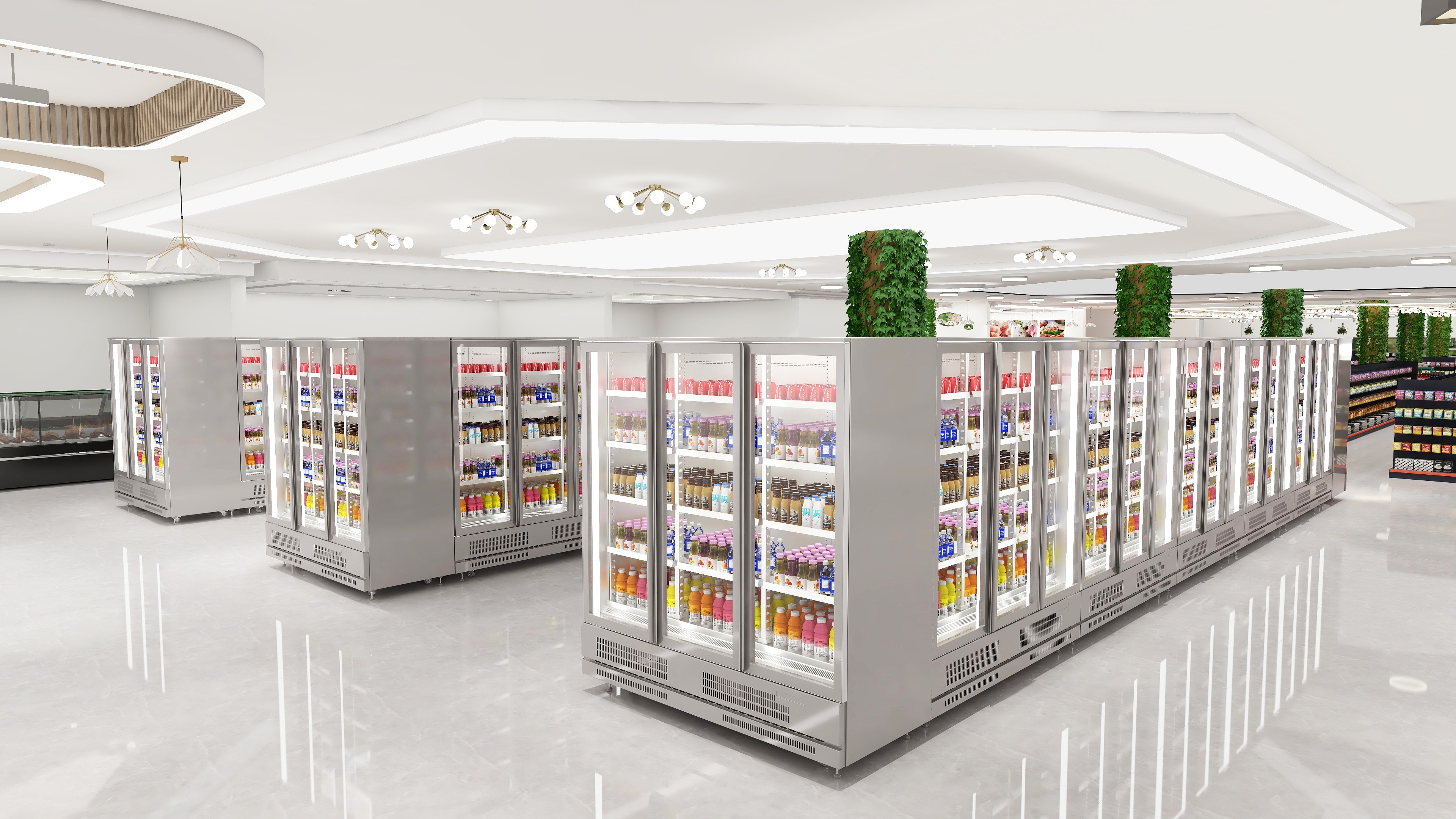 supermarket design layout modern，hypermarket layout design， supermarket ...