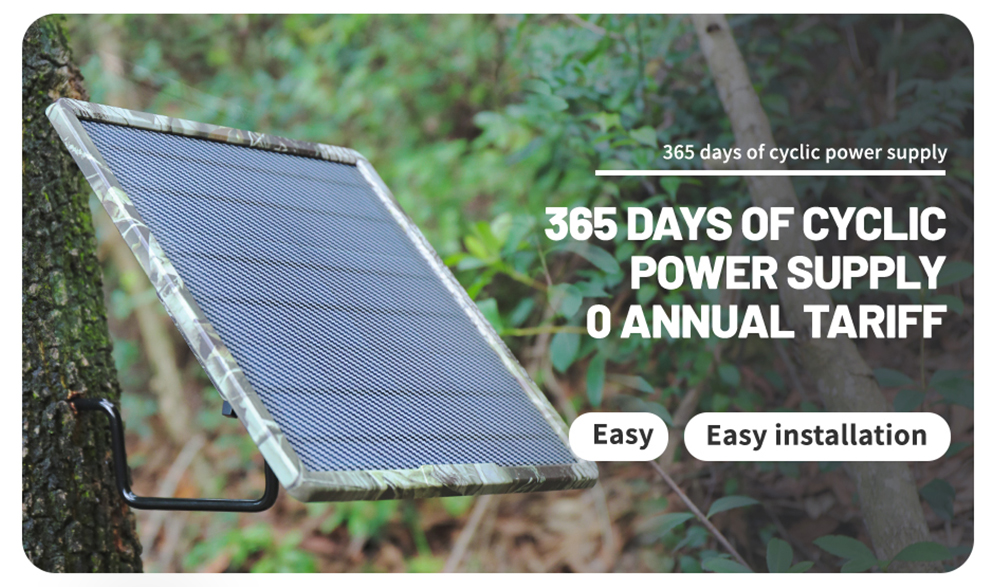 Solar Panel With Built In Battery For Trail Hunting Game Camera