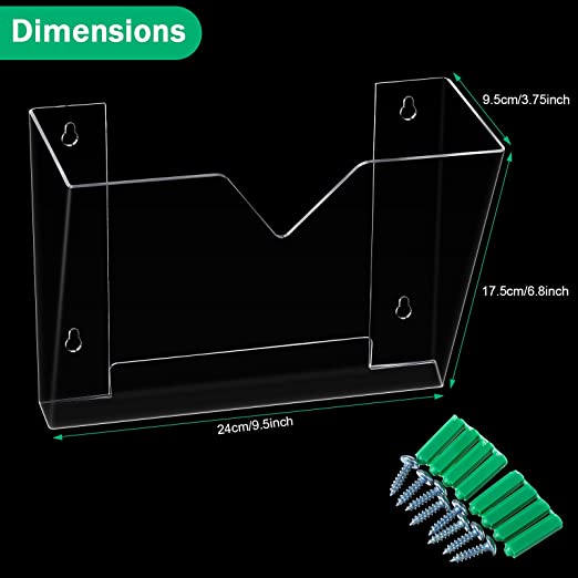 Wall Mount Acrylic File Holder Book