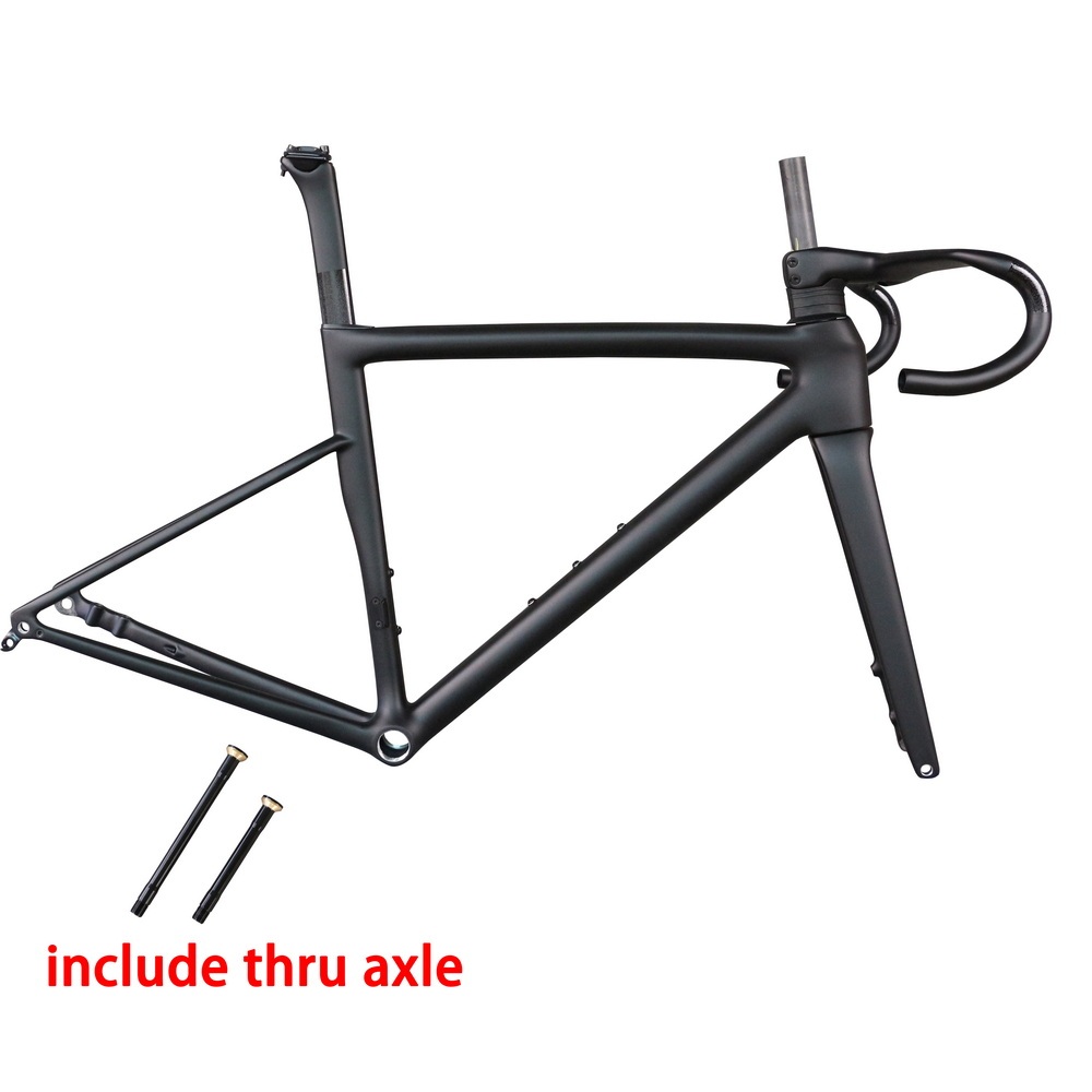 Superlight 836g Disc Road Bike Frame TT-X68 BSA Bottom Bracket Max Tire ...