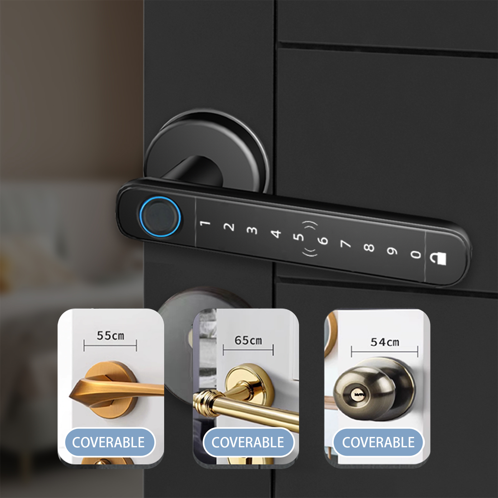 Fingerprint Smart Door Lock, Touch Screen Biometrics with Combination ...