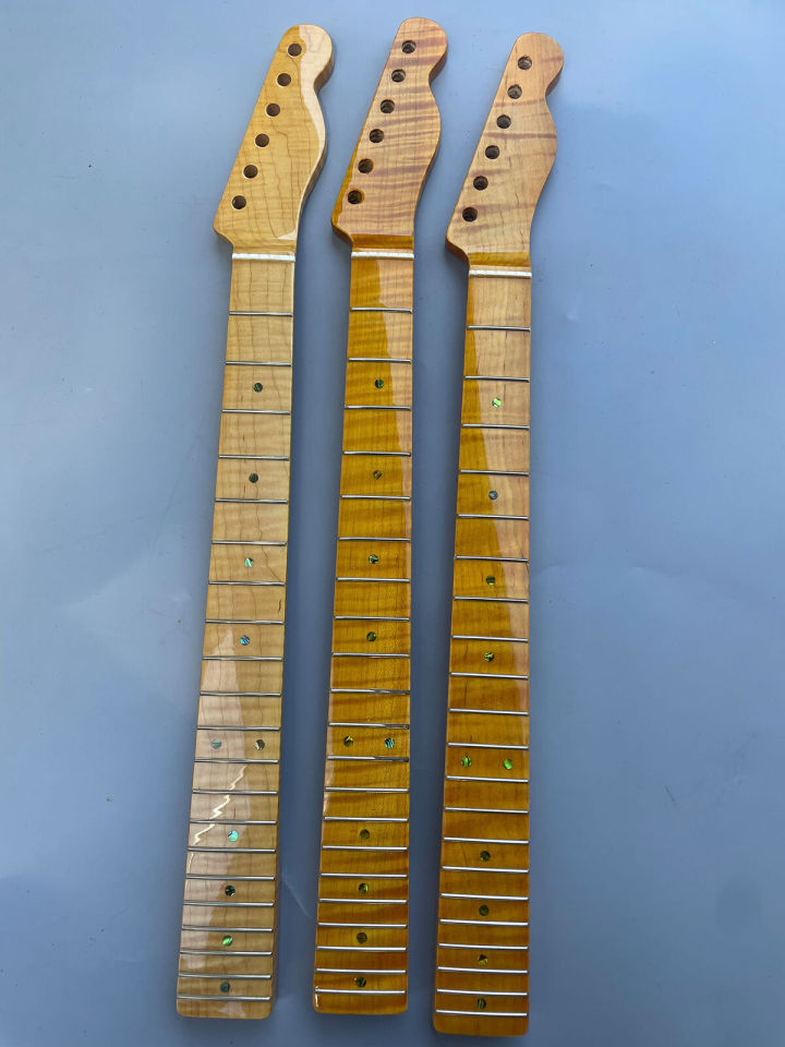Flame Maple Guitar Neck 22fret Finished Pearl Dot Inlay guitar necks ...