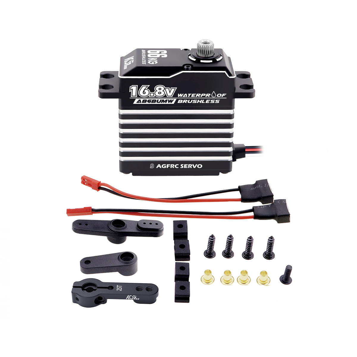 AGFRC 66KG 16。8V 4S LiPo Monster Torque Waterproof Brushless RC Servo