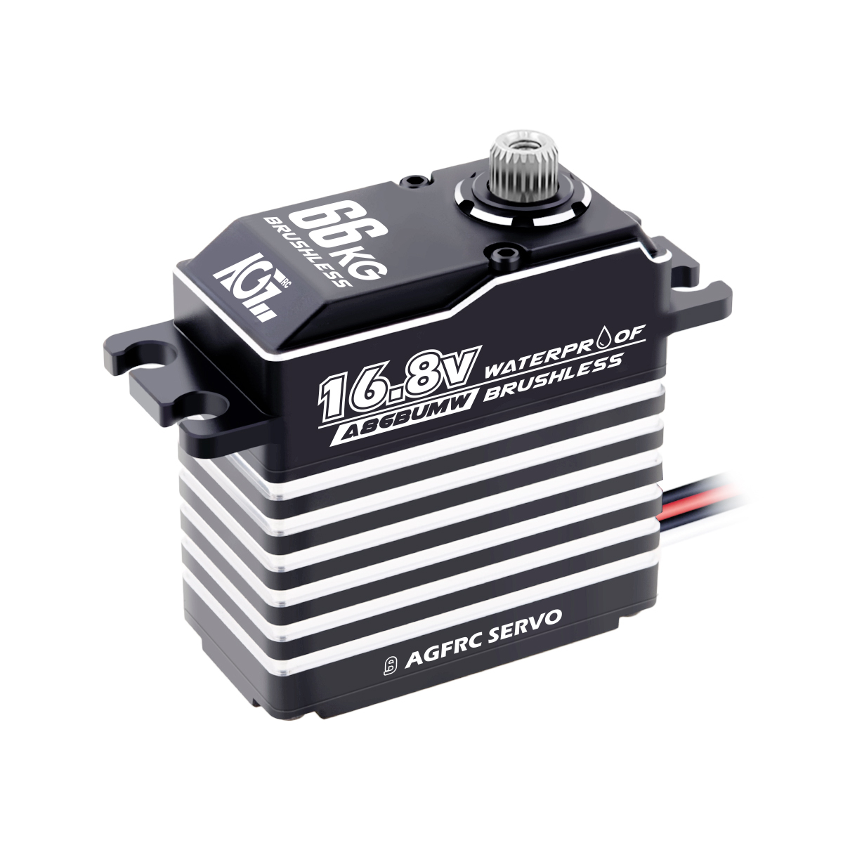 AGFRC 66KG 16。8V 4S LiPo Monster Torque Waterproof Brushless RC Servo