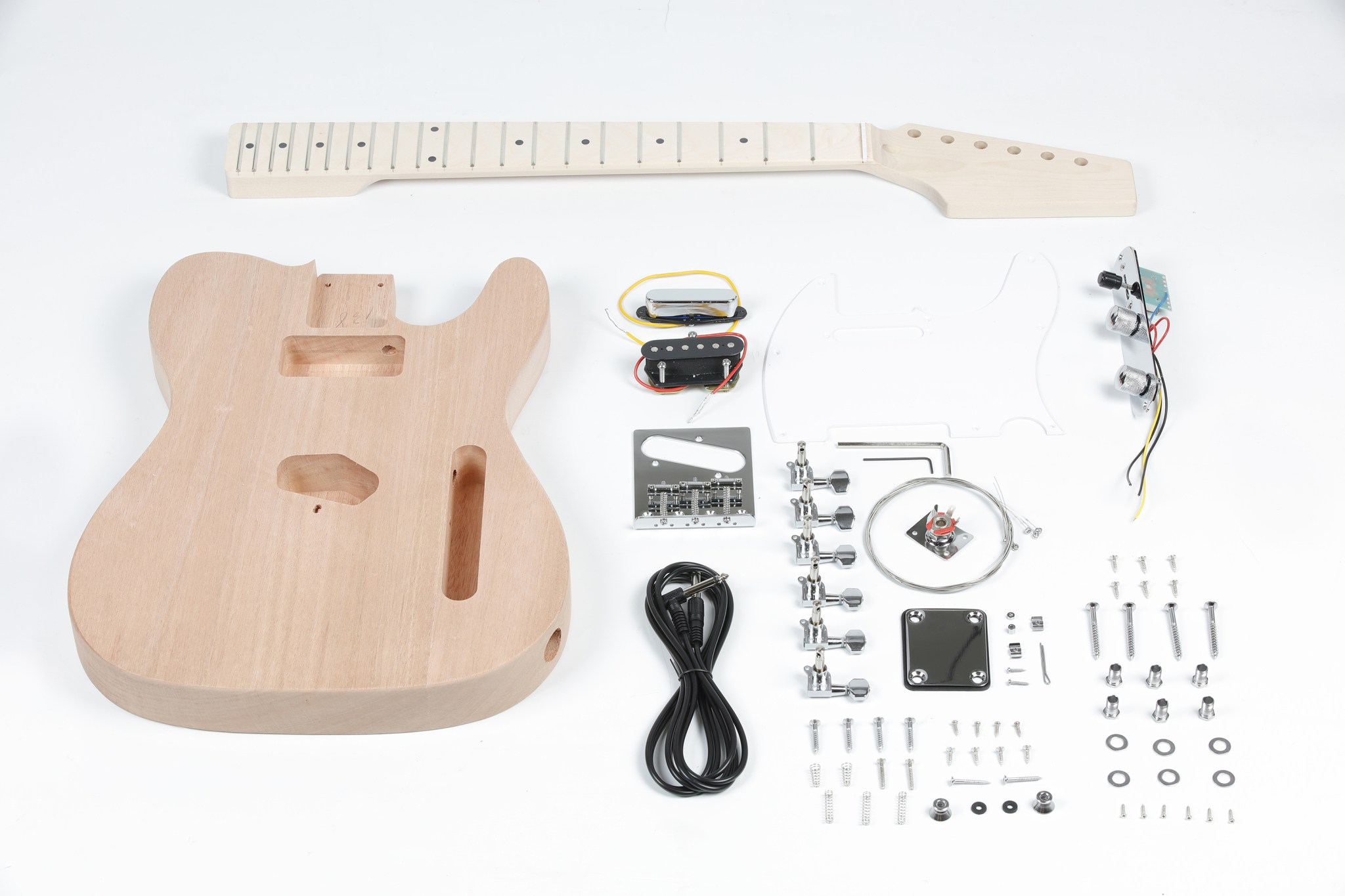 Leo Jaymz DIY TL Style Electric Guitar Kits with Mahogany Body and Neck ...