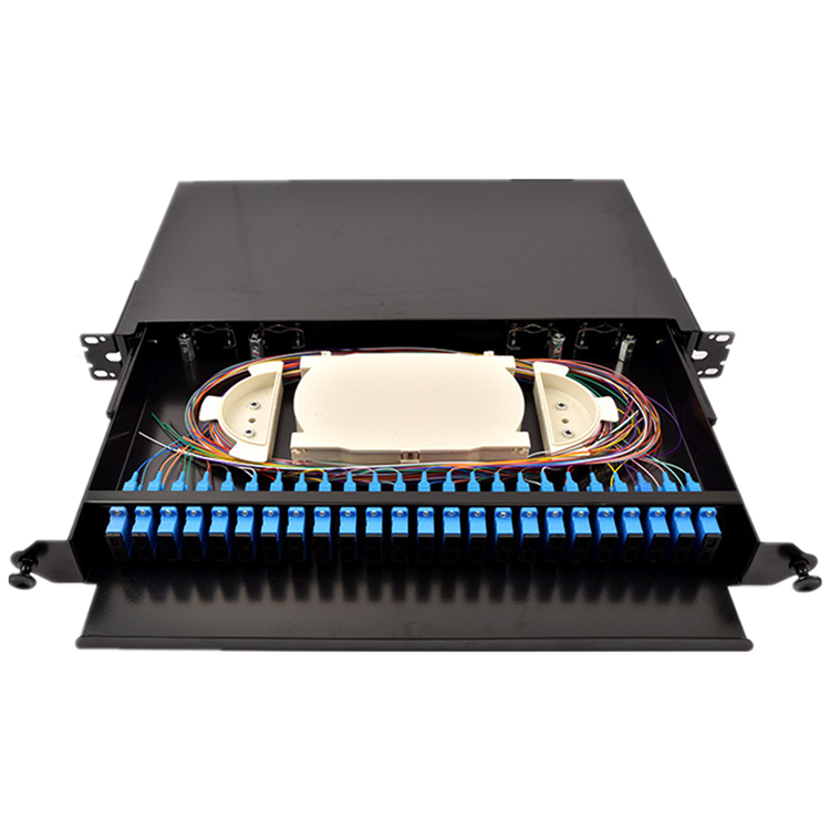 Telecom 1U 24 port fiber patch panel bandeja 19 rack 1ru optical ...