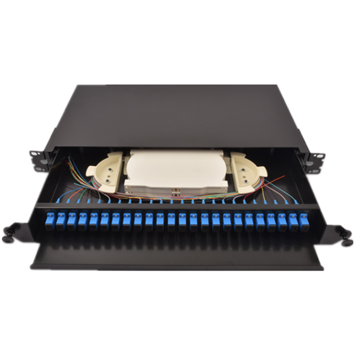 Telecom 1U 24 port fiber patch panel bandeja 19 rack 1ru optical ...