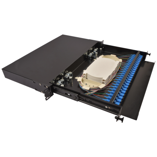 Telecom 1U 24 port fiber patch panel bandeja 19 rack 1ru optical ...