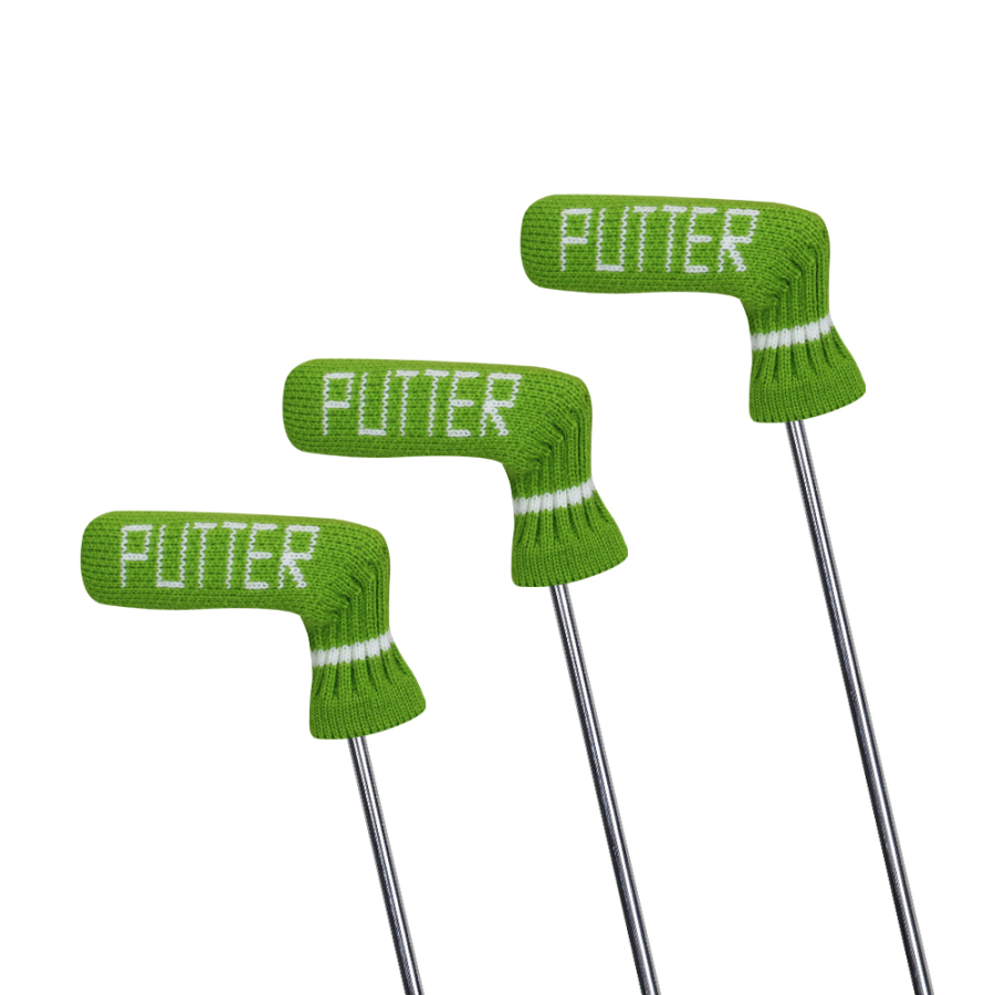 Knit Blade Golf Putter Cover 1 PCS Sock Shape Lime Green