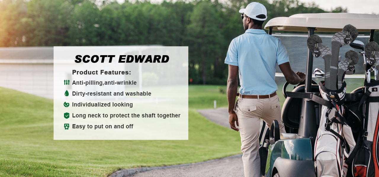 Scott Edward Knit Golf Head Covers