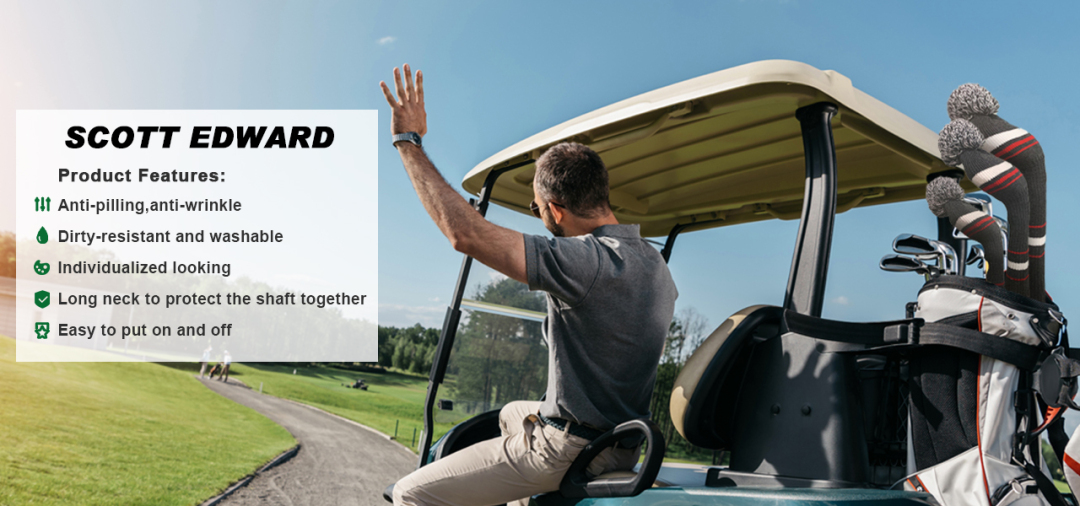 Scott Edward Knit Golf Head Covers